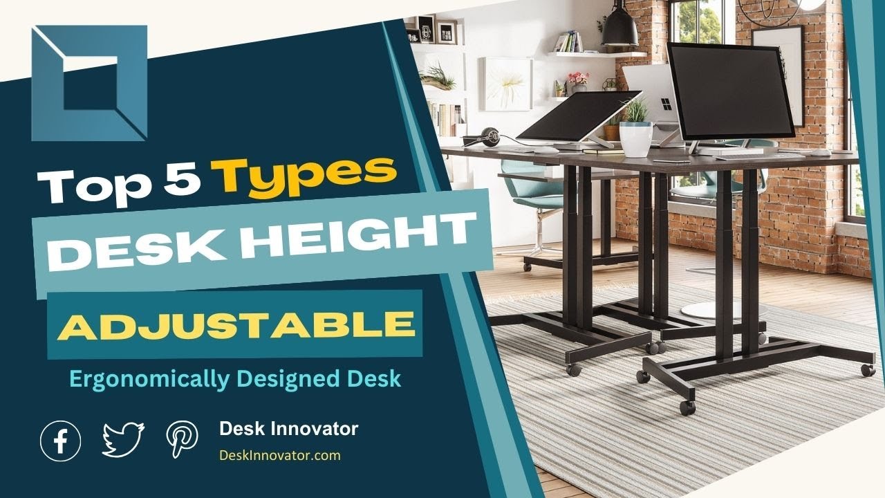 Home Office Optimal Desk Height, Executive Desk Types & Ergonomic Desk ...