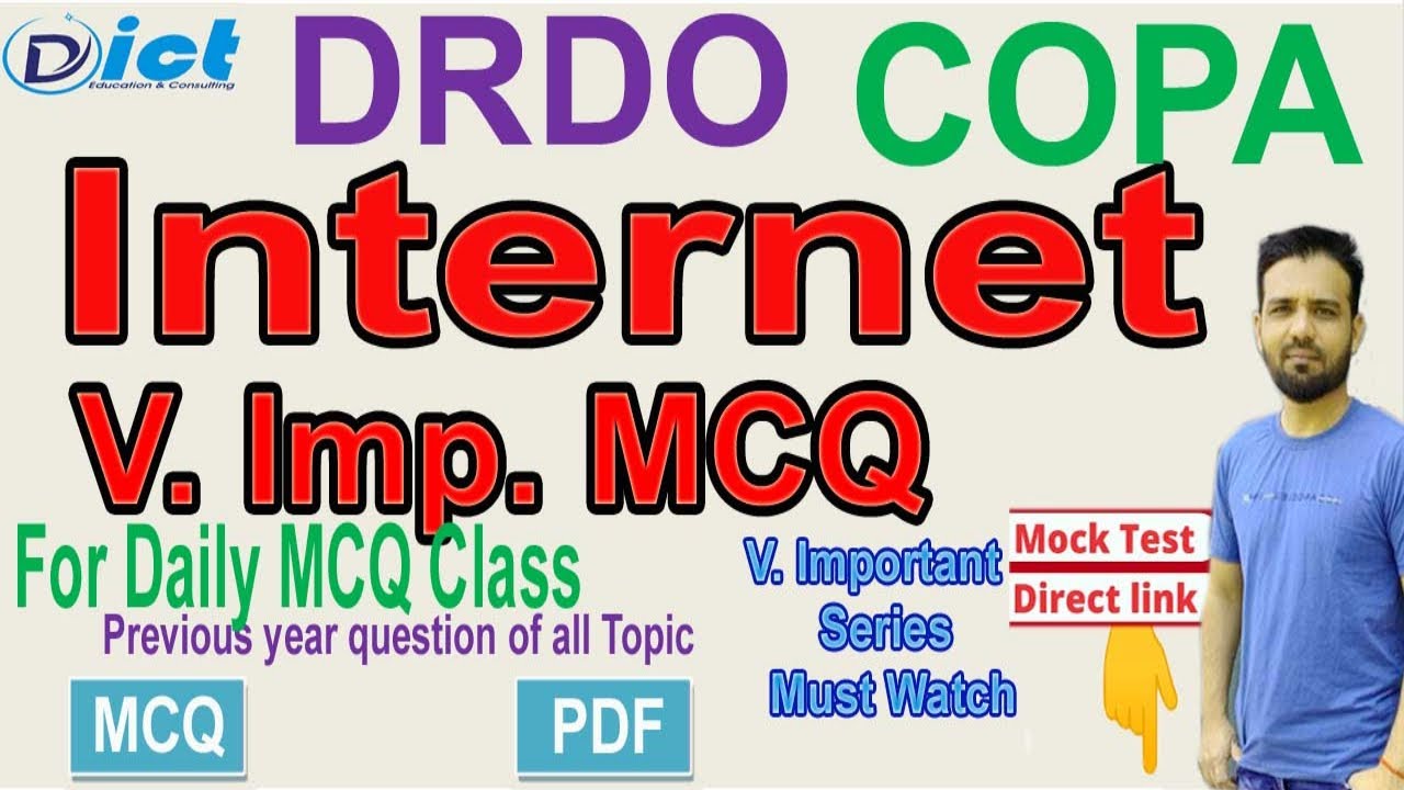 DRDO COPA | V. Imp INTERNET MCQ| Imp. Class for drdo copa exam | must watch | Previous year ...