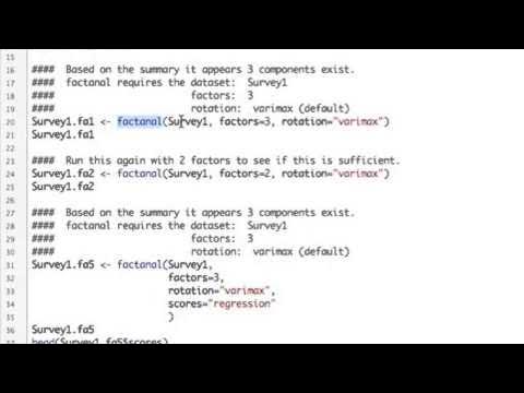 Exploratory Factor Analysis in R - YouTube
