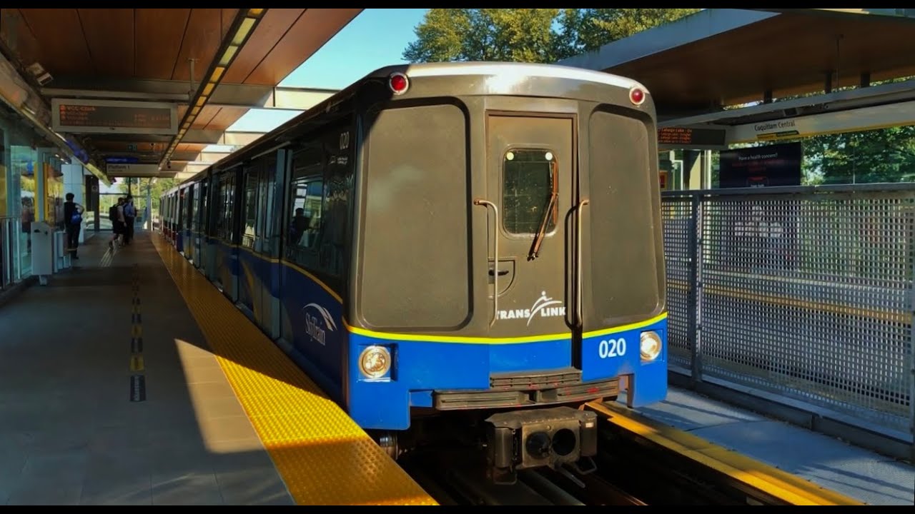 TransLink UTDC ICTS Mark I SkyTrain Arrives and Departs Coquitlam ...