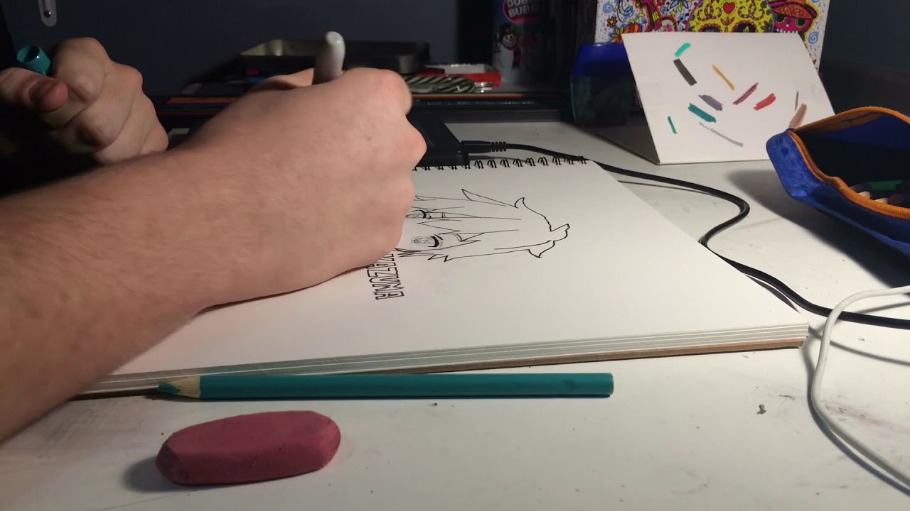 Drawing kazuma from konosuba 2 - YouTube