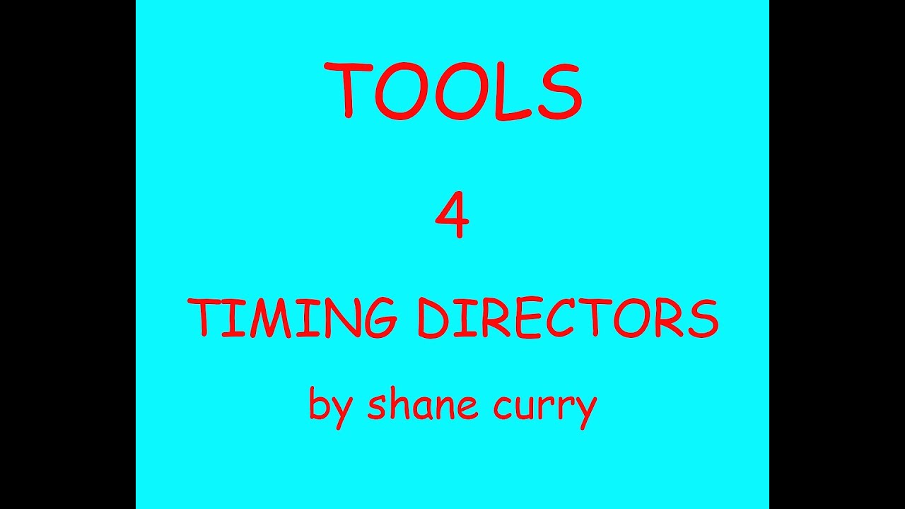 Tools 4 Timing Directors! - YouTube