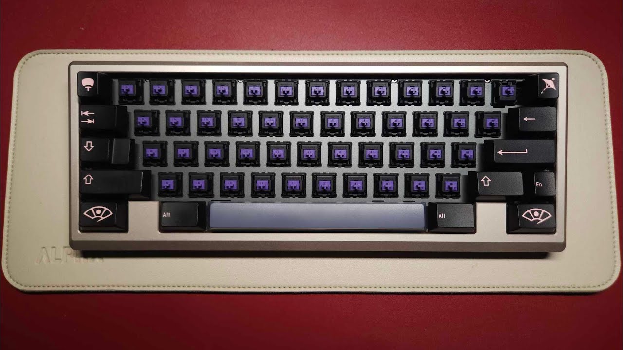 Arc60 - Cherry MX Purple - Alu Plate - JTK Night Sakura - YouTube