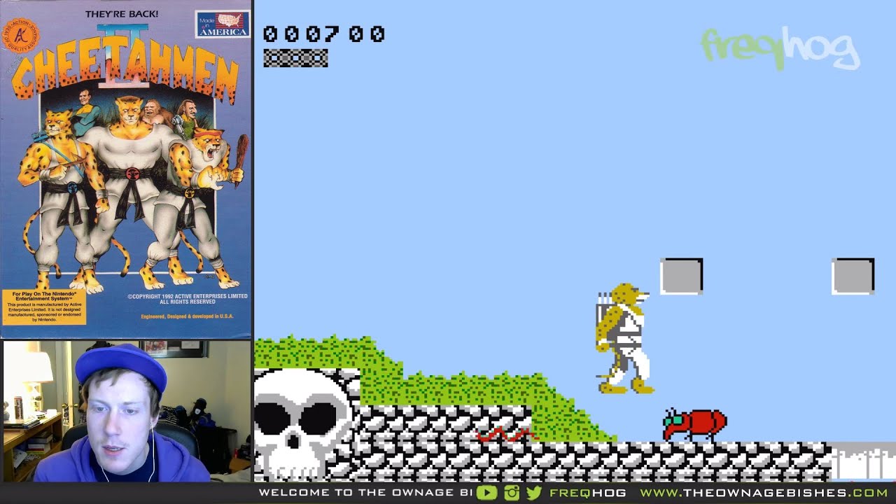 Freqhog plays Cheetahmen II on the NES - YouTube