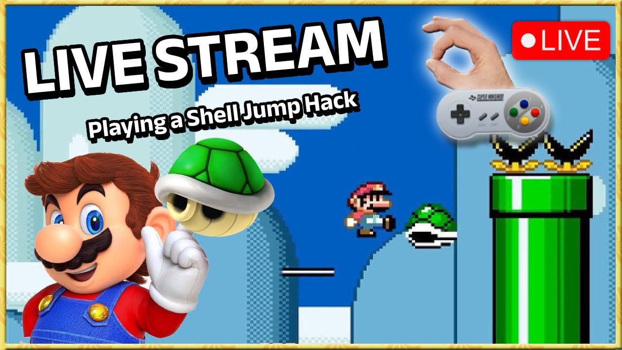 LIVE - Kaizo Mario Shell Jump Hack (first playthrough) - YouTube