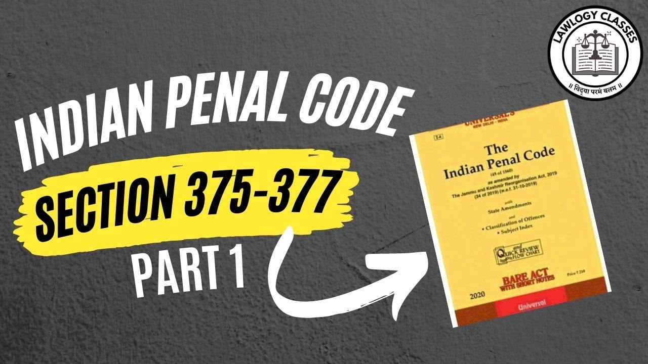 Indian Penal Code | Section 375-377 | Part-I - YouTube