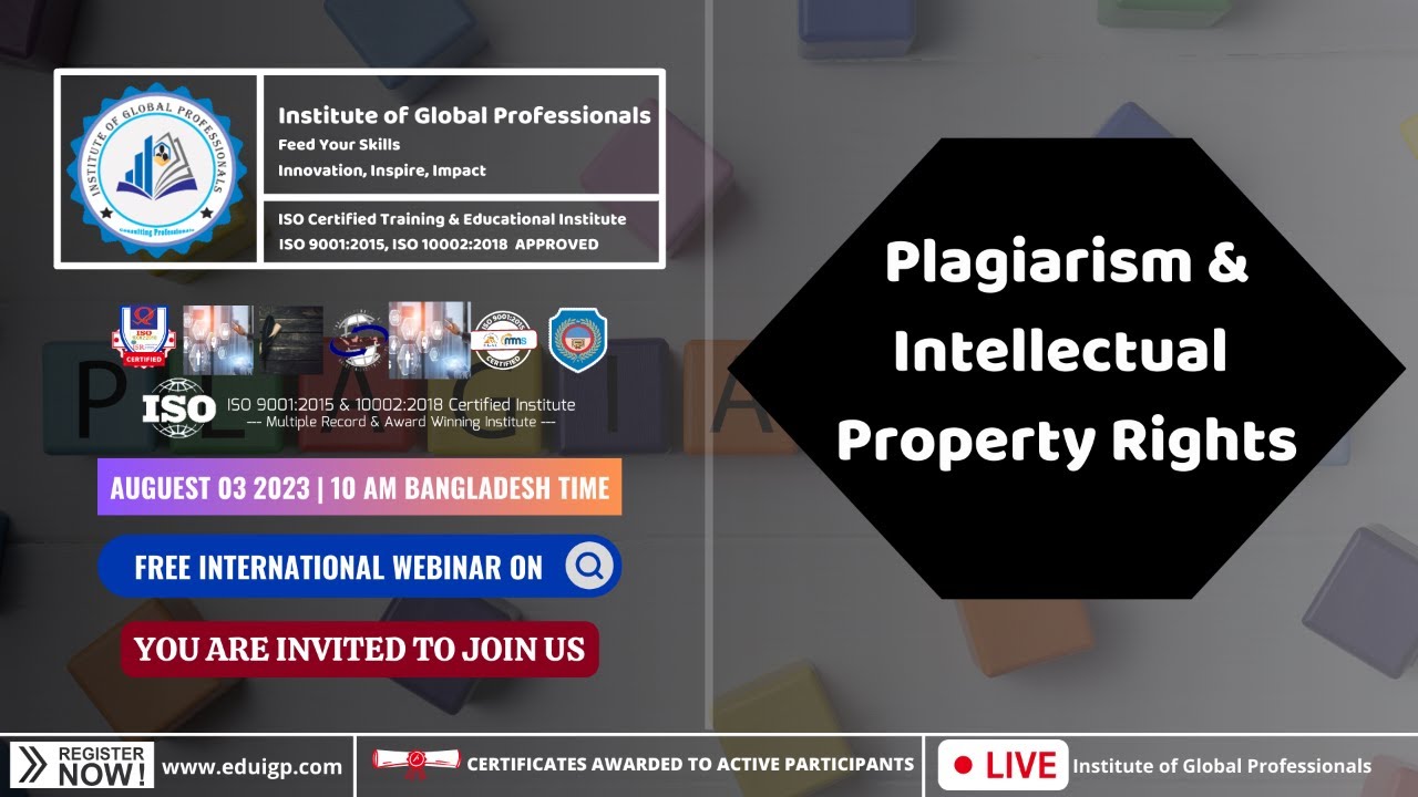 Plagiarism & Intellectual Property Rights - YouTube