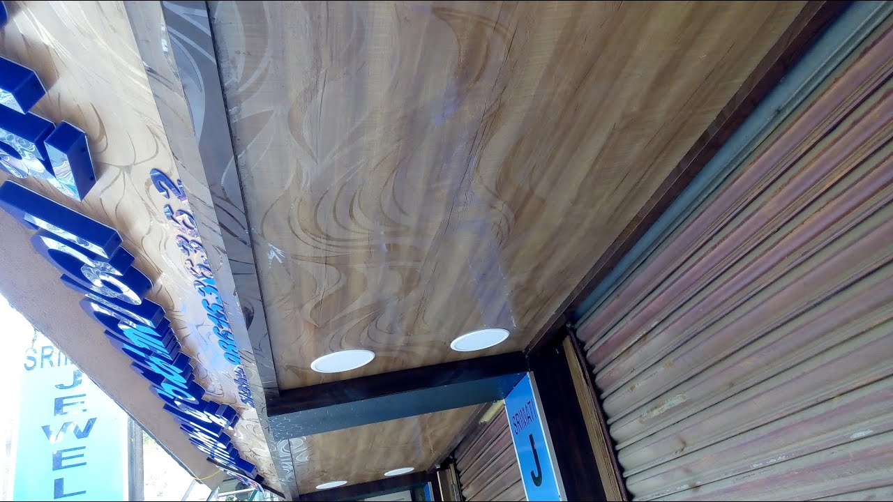 ceiling to letter light board shop design - YouTube