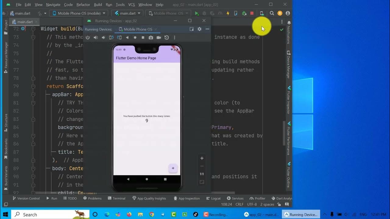 #Flutter app_02 using android studio auto format on save and hot reload - YouTube