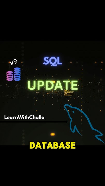 SQL UPDATE COMMAND - YouTube