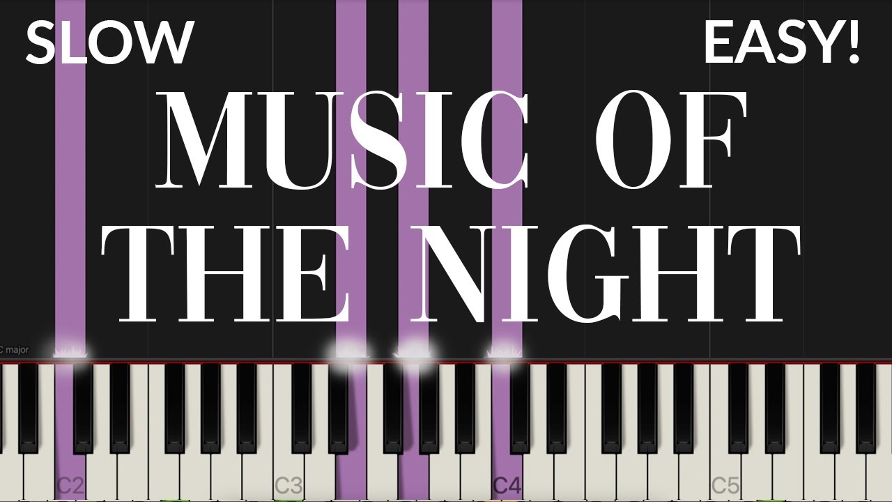 Music Of The Night - The Phantom Of The Opera | EASY Piano Tutorial ...