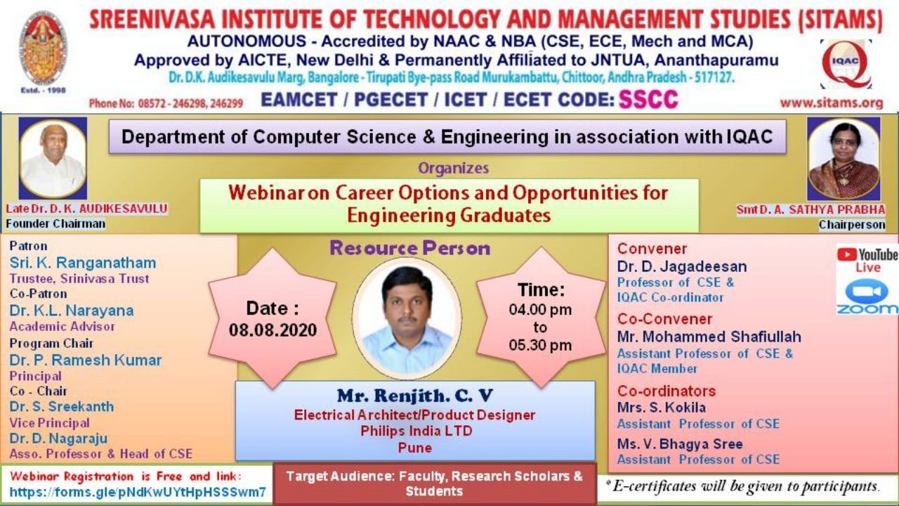 SITAMS - Webinar on Career Options and Opportunities for Engineering ...