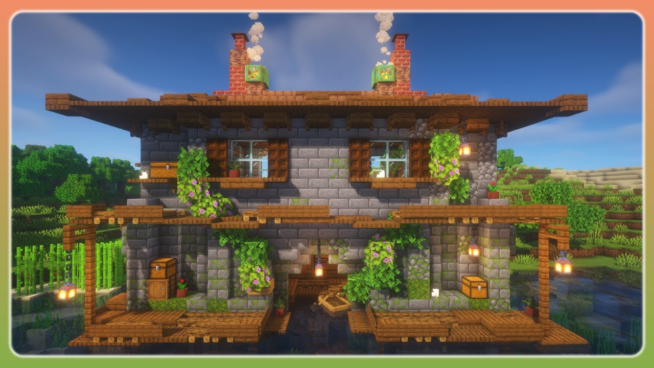 Riverside House - Minecraft Build Tutorial - YouTube