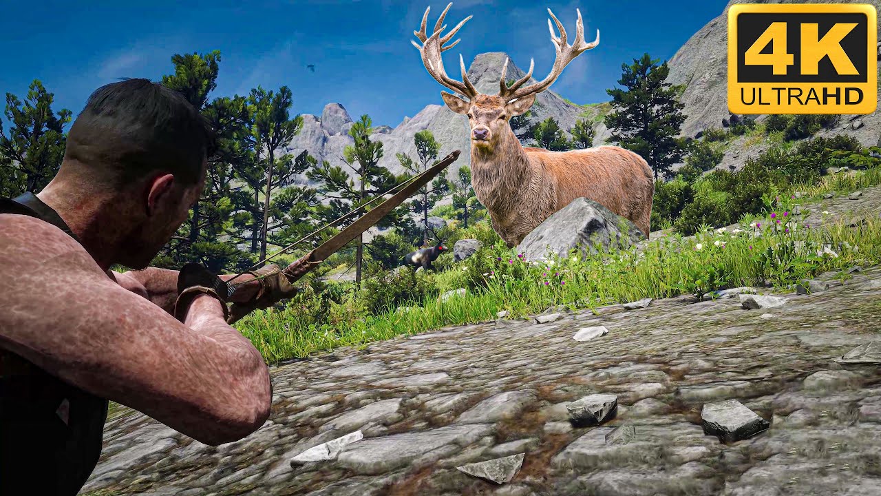 Hunting bulk elk with bow poison and sell it - Red Dead Redemption 2 4K ...