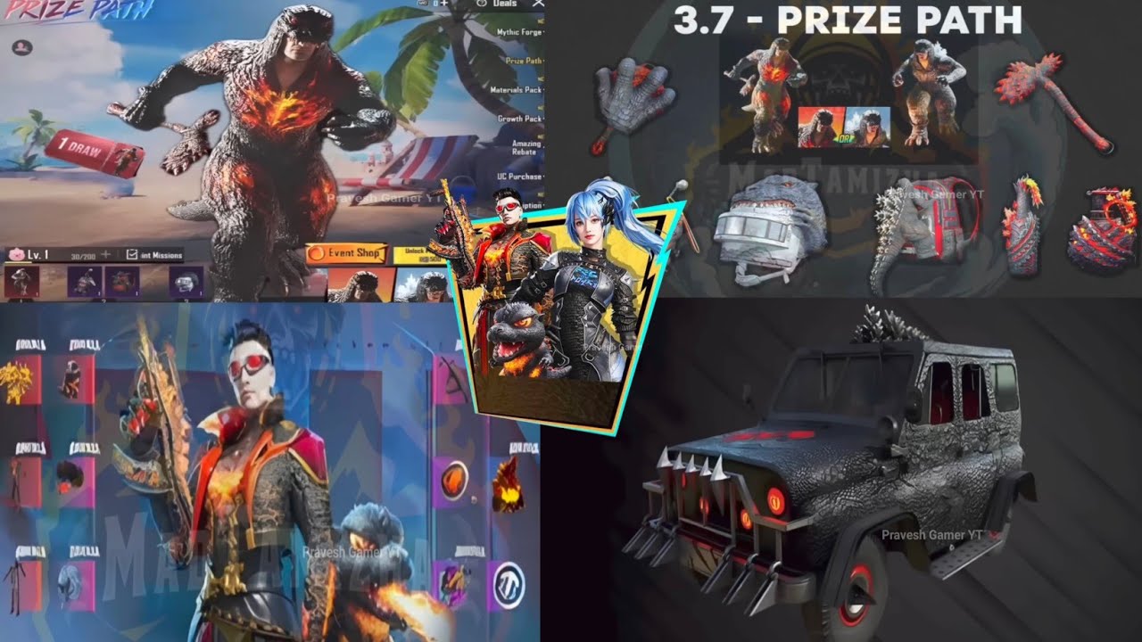 3.7 Update PRIZE PATH | GODZILLA PRIZE PATH ALL UPCOMING REWARDS # ...
