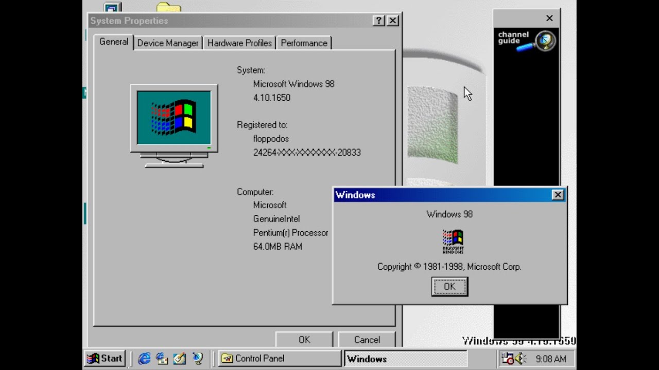 Installing Windows 98 Build 1650 - YouTube