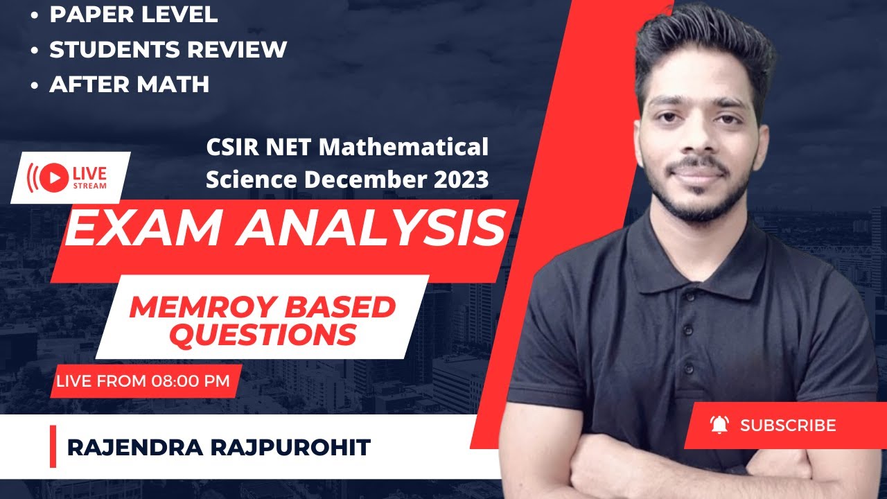 Memory Based Questions Csir Net December 2023 Exam Analysis Paper