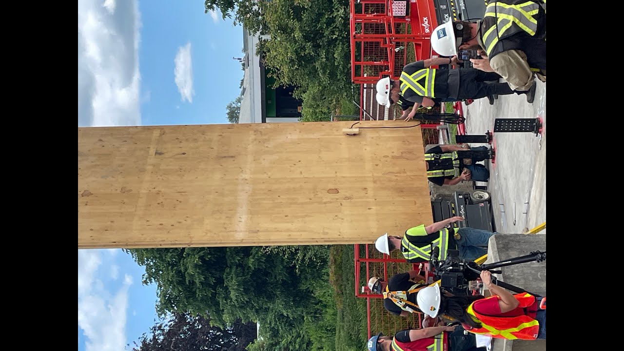 On site at BCIT for day 2 of mass timber installation! - YouTube