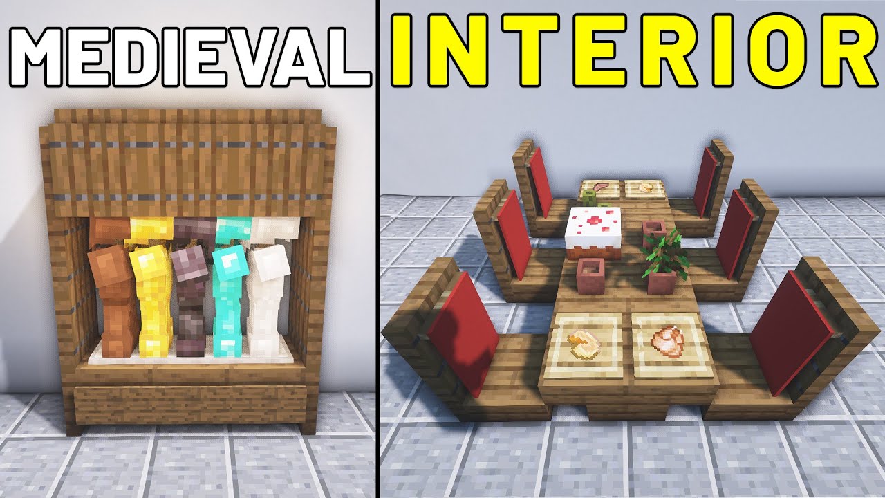 Top 9 Medieval Interior Build Ideas and Hacks in Minecraft - YouTube