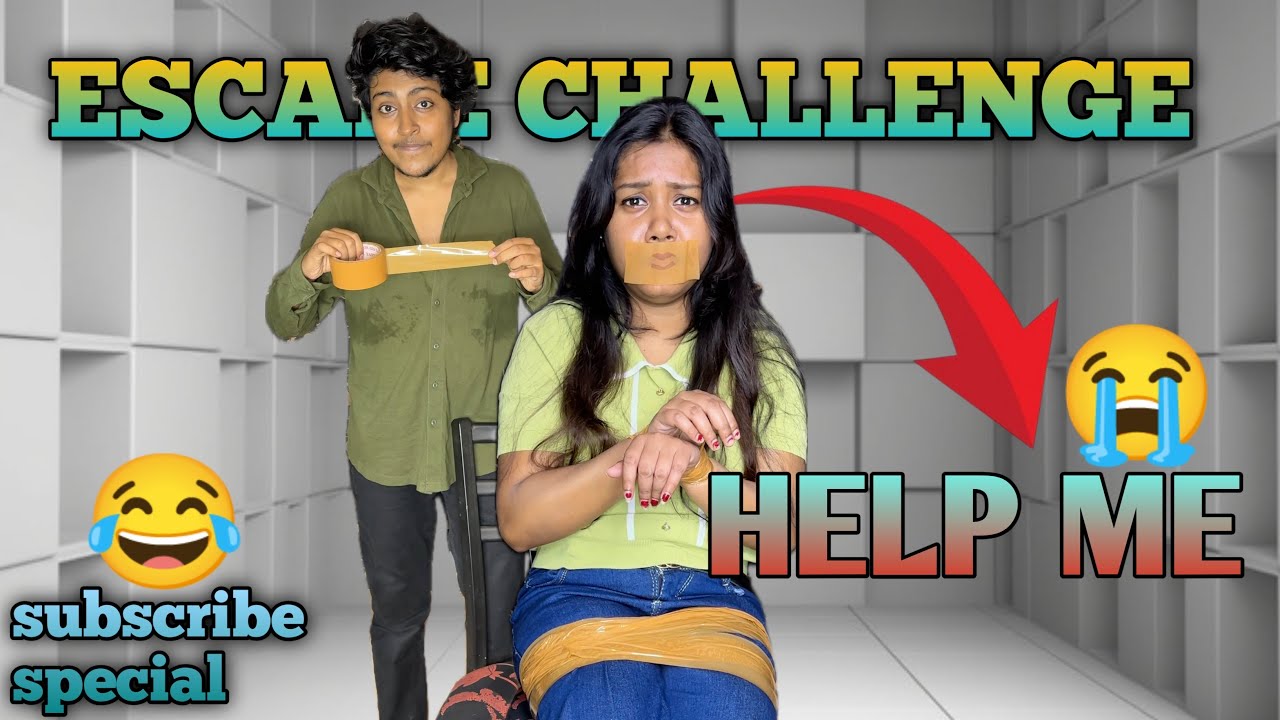 Duck Tape Escape Challenge with My Girlfriend | subscribers special ...