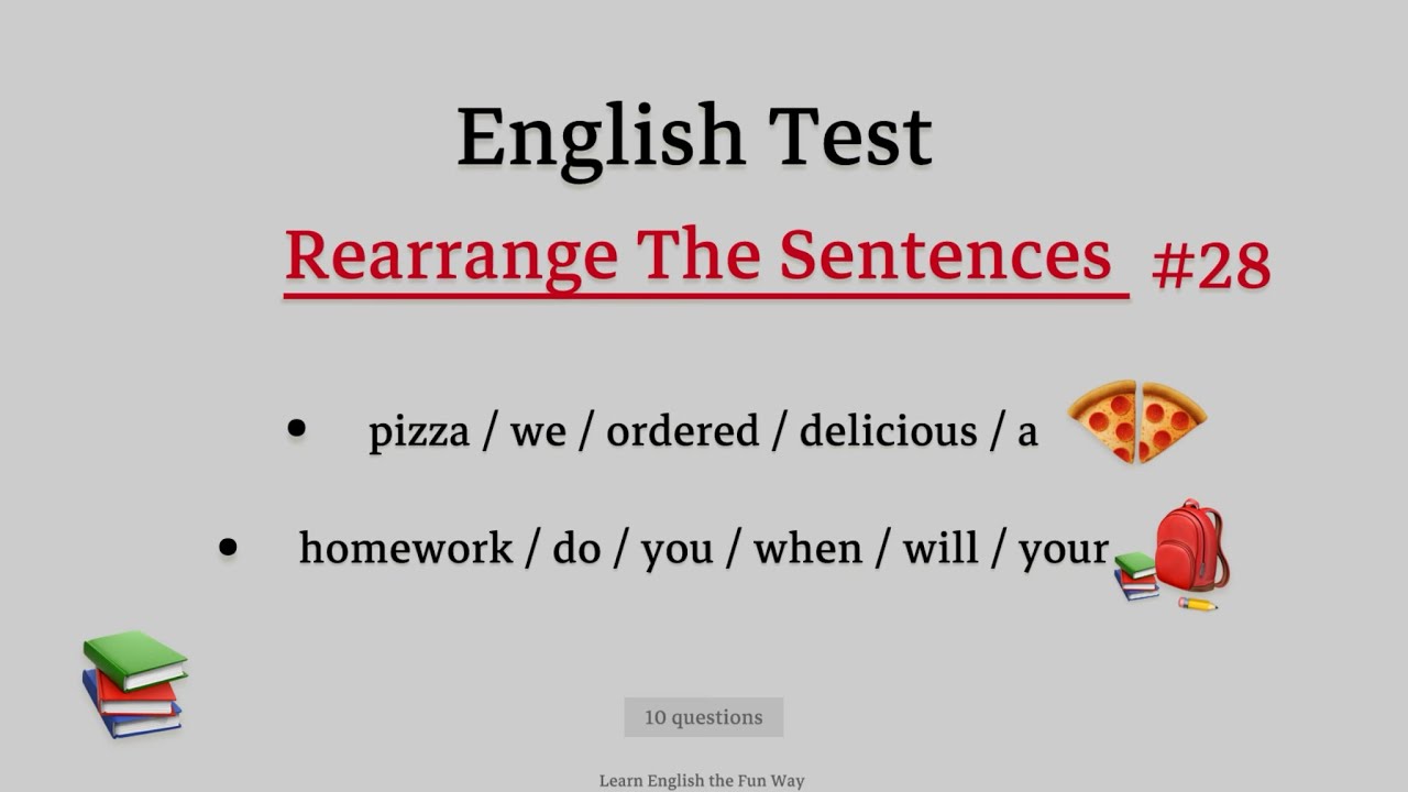 Learn English | Grammar | Rearrange the sentences - YouTube