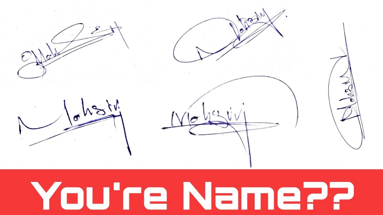 Signature of Mohsin by | Dr.Ali Hassan | Dr.Ali Hassan Art. - YouTube