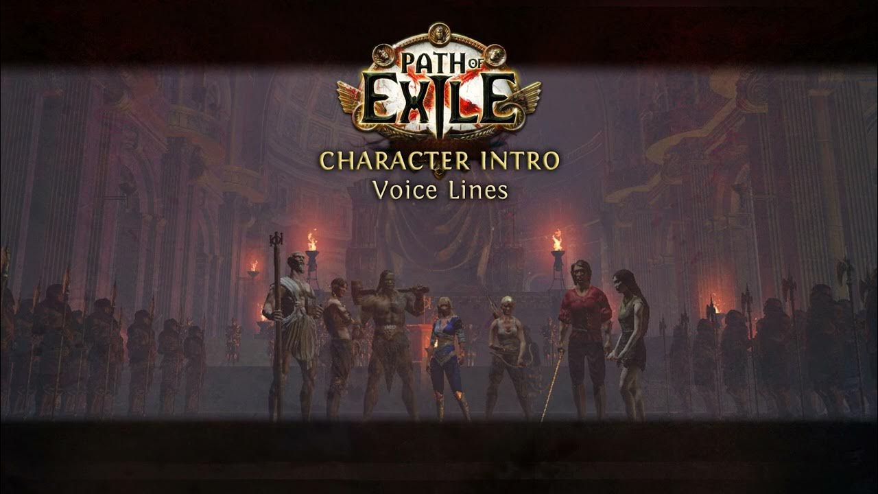 Path of Exile - Character Intro Voice Lines - Character Selection Menu - YouTube