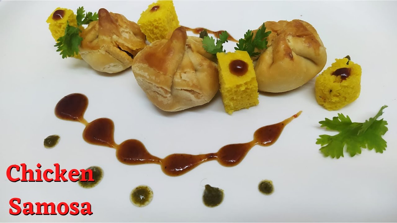 chicken staff modak samosa (chicken recipe) samosa recipe without oil ...