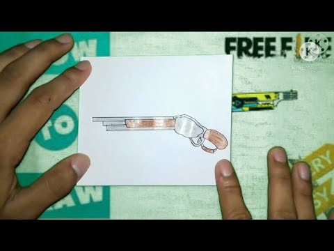 How to draw M1887 | Best Short gun in free fire ...