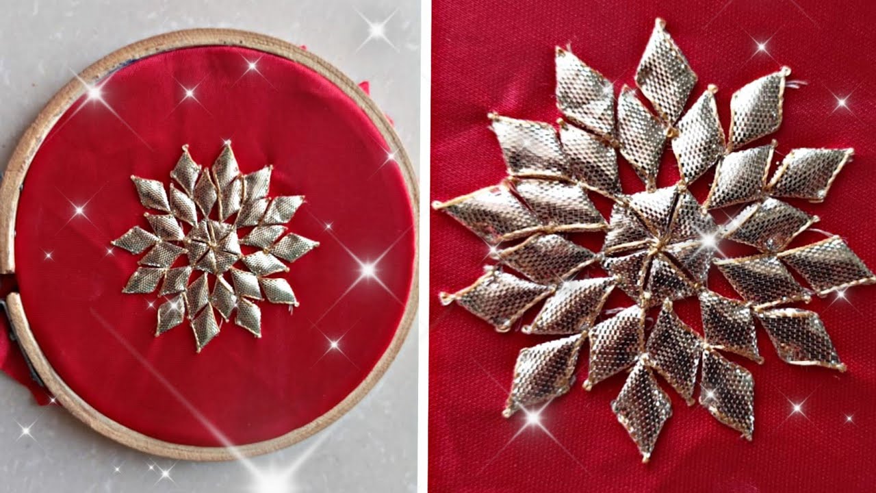 Gota Patti Flower Design || Rajasthani Arts - YouTube