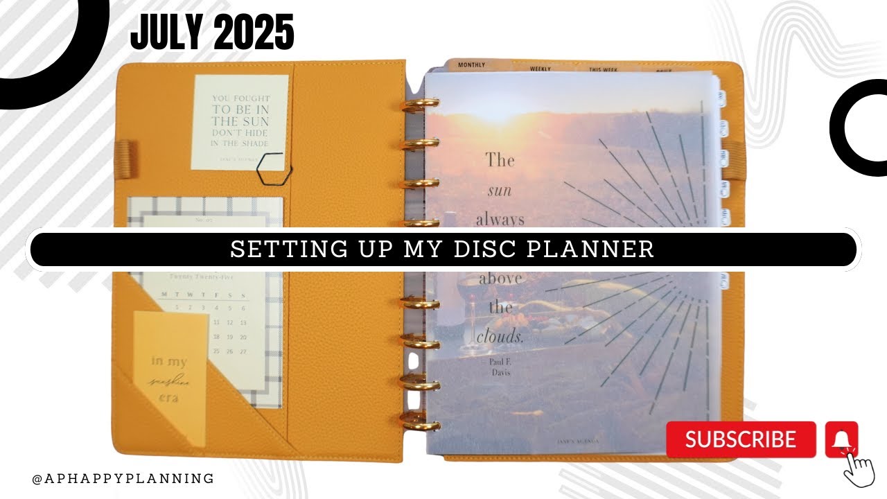 July Disc Planner Setup | Jane’s Agenda Products | Personalize Inserts ...