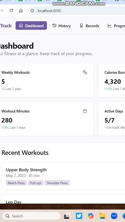 fitness tracker app with reactjs #codingacharya #reactjs - YouTube
