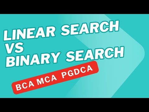 Linear Search VS Binary Search | MCS-208| IGNOU TEE | COMPETITIVE EXAMS |CBSE - YouTube
