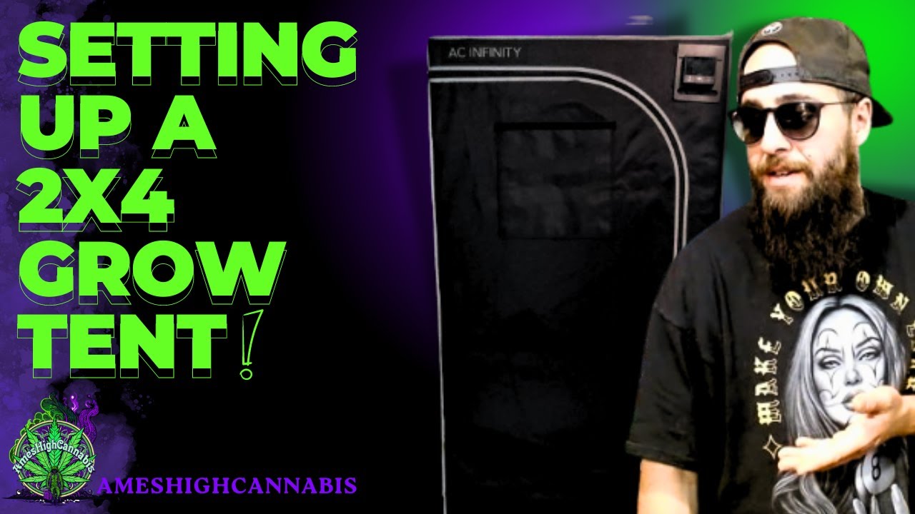 Setting up a 2x4 grow tent - YouTube