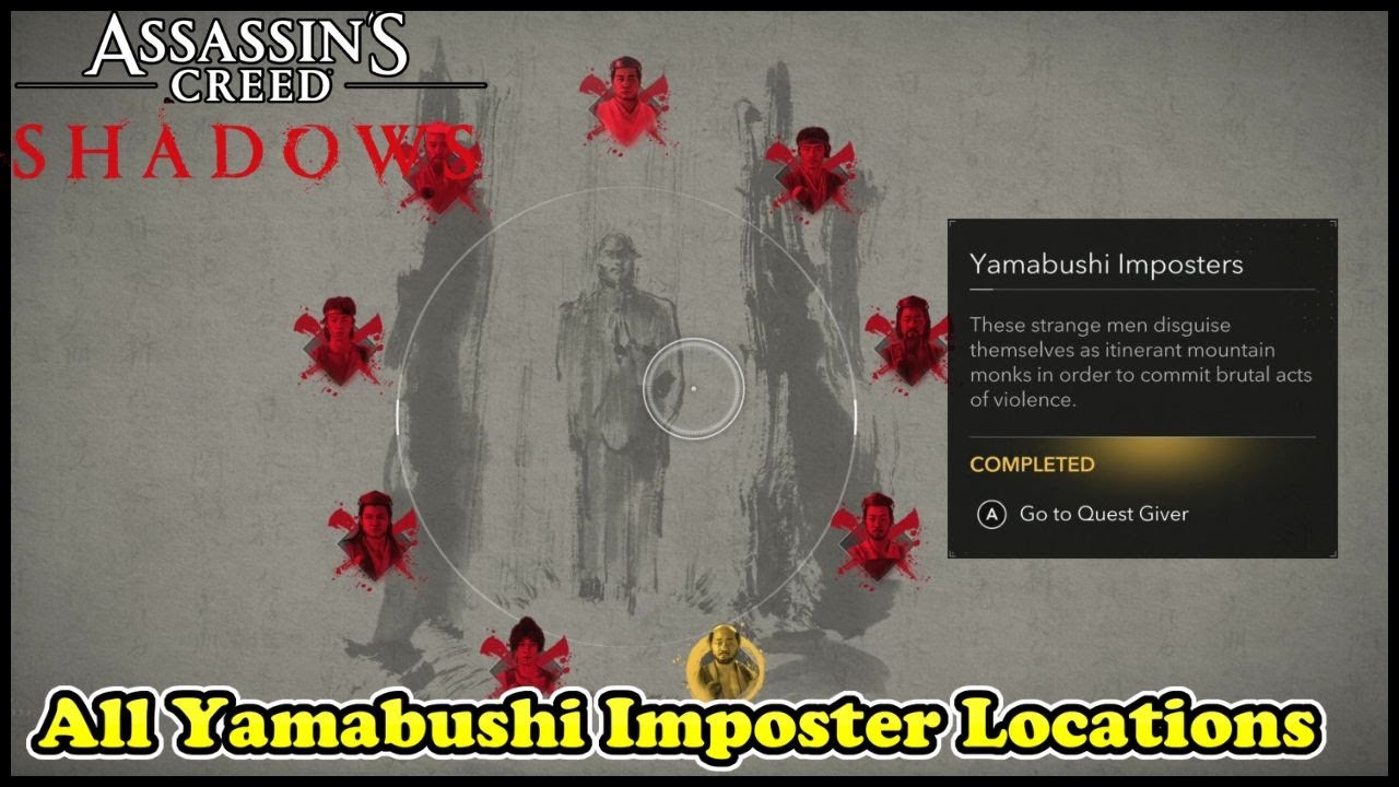 All Yamabushi Imposter Locations Assassin’s Creed Shadows (Yamabushi ...