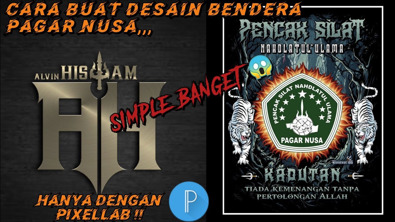 TUTORIAL DESAIN BENDERA PAGAR NUSA || Simple bngt😱 - YouTube