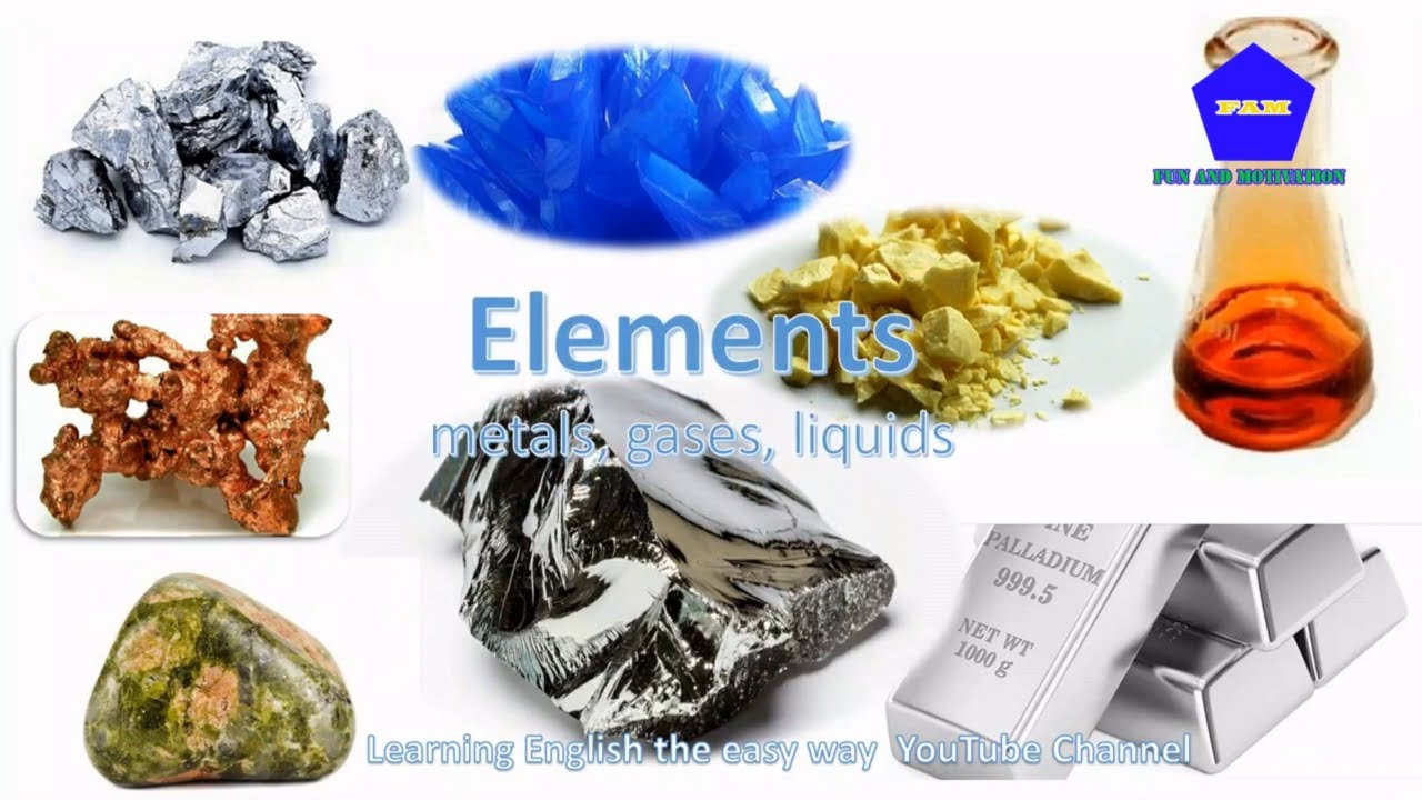 Elements = metals, gases, liquids ဒြပ်စင်များ (သတ္တု၊ အငွေ့၊အရည်) - YouTube