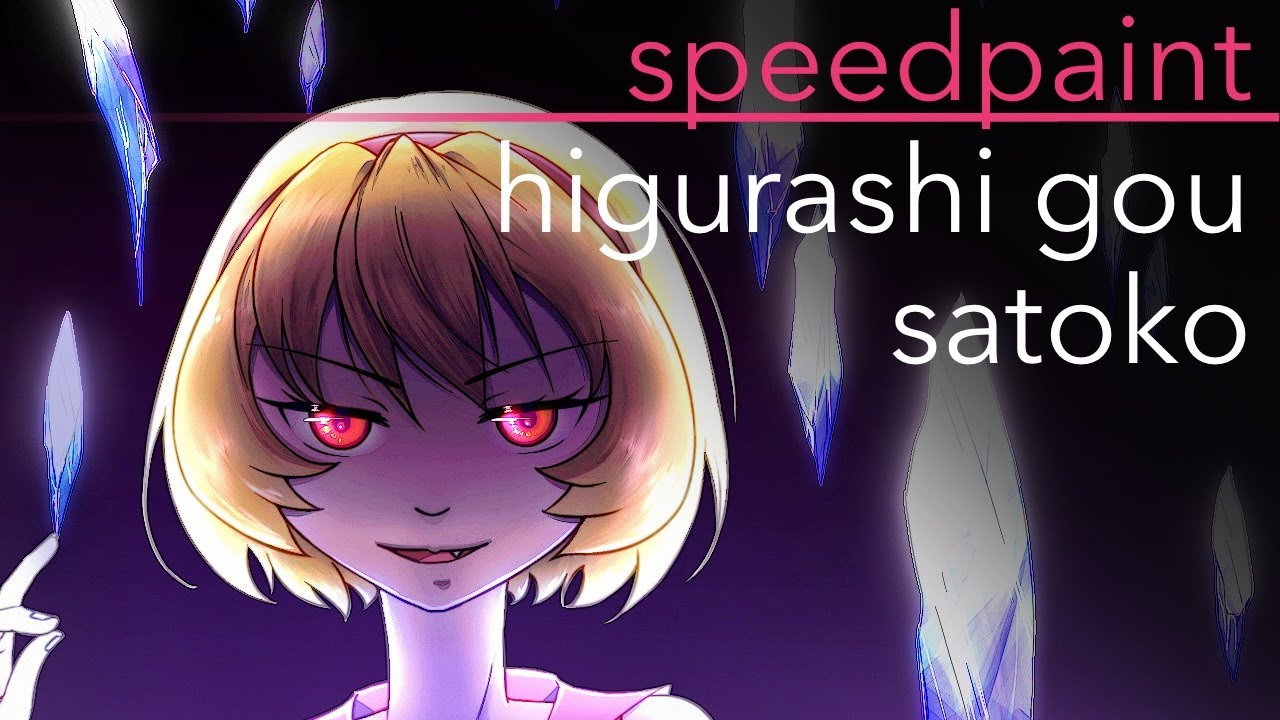 higurashi gou speedpaint | hojo satoko - YouTube
