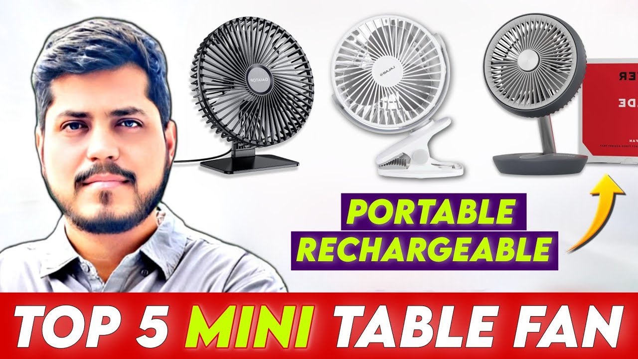 Top 5 Best Rechargeable Portable Fans In India 2025 | Mini Table Fan ...