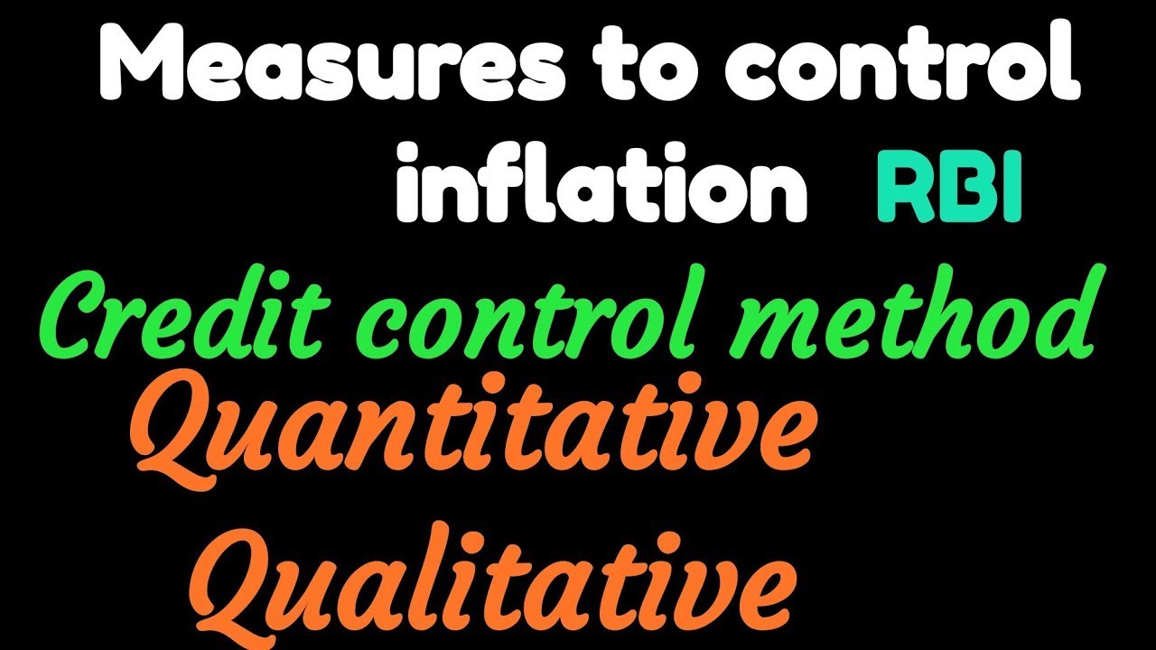Quantitative Methods (Credit Control Measures By Central bank) - YouTube