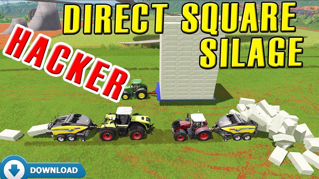 Farming Simulator 17: How to hack bales? DIRECT SQUARE SILAGE ! HACKER ...