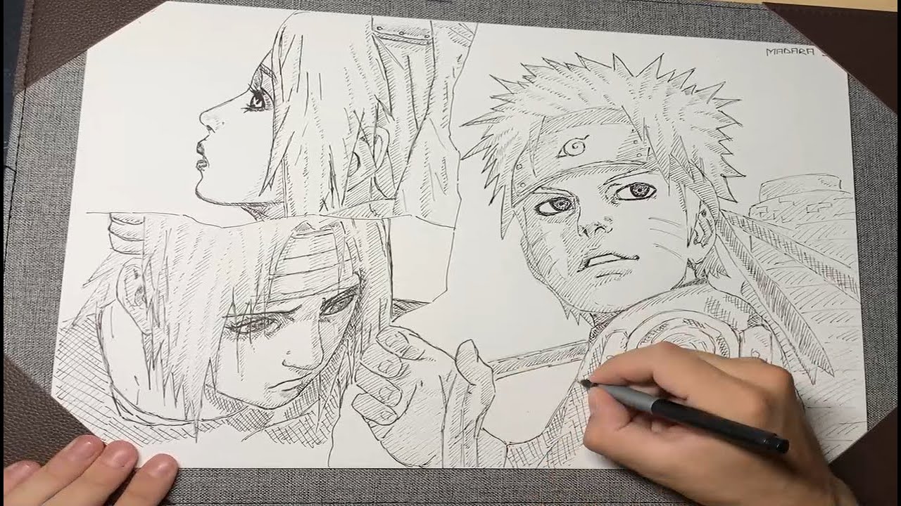 Drawing Team 7 - Naruto Shippuden - YouTube