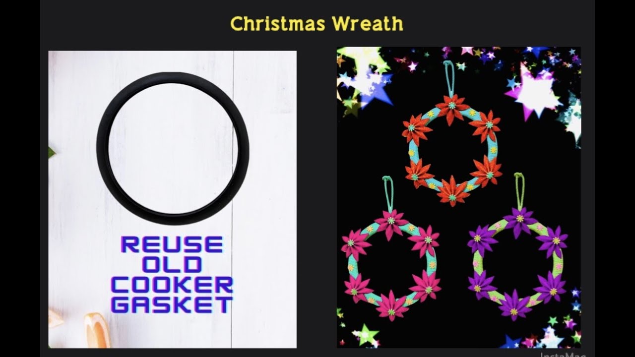 How to Make a Christmas Wreath from Cooker Gasket | DIY-Christmas ...