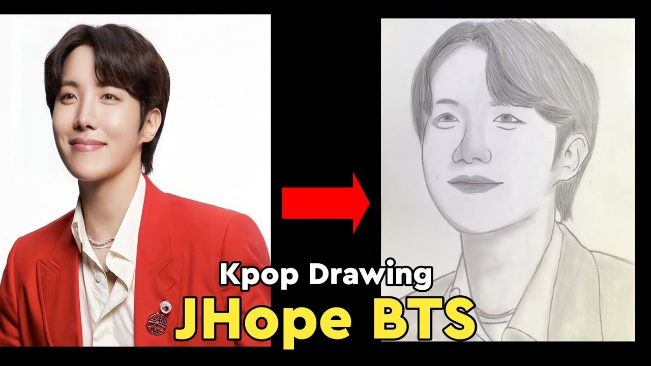 Drawing J Hope BTS || Kpop Drawing with Pencil | Realistic Fan Art ...