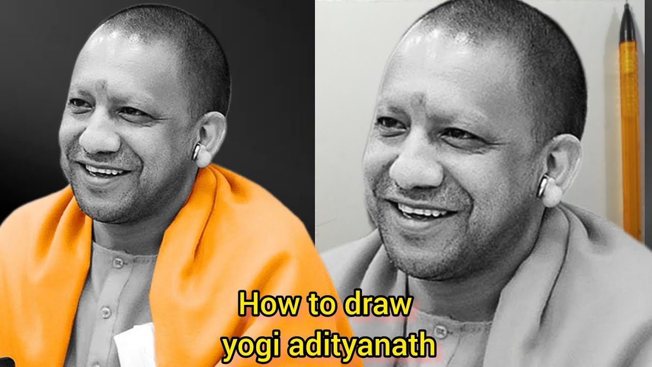 how to draw yogi adityanath |drawing of yogi adityanath |#drawing ...