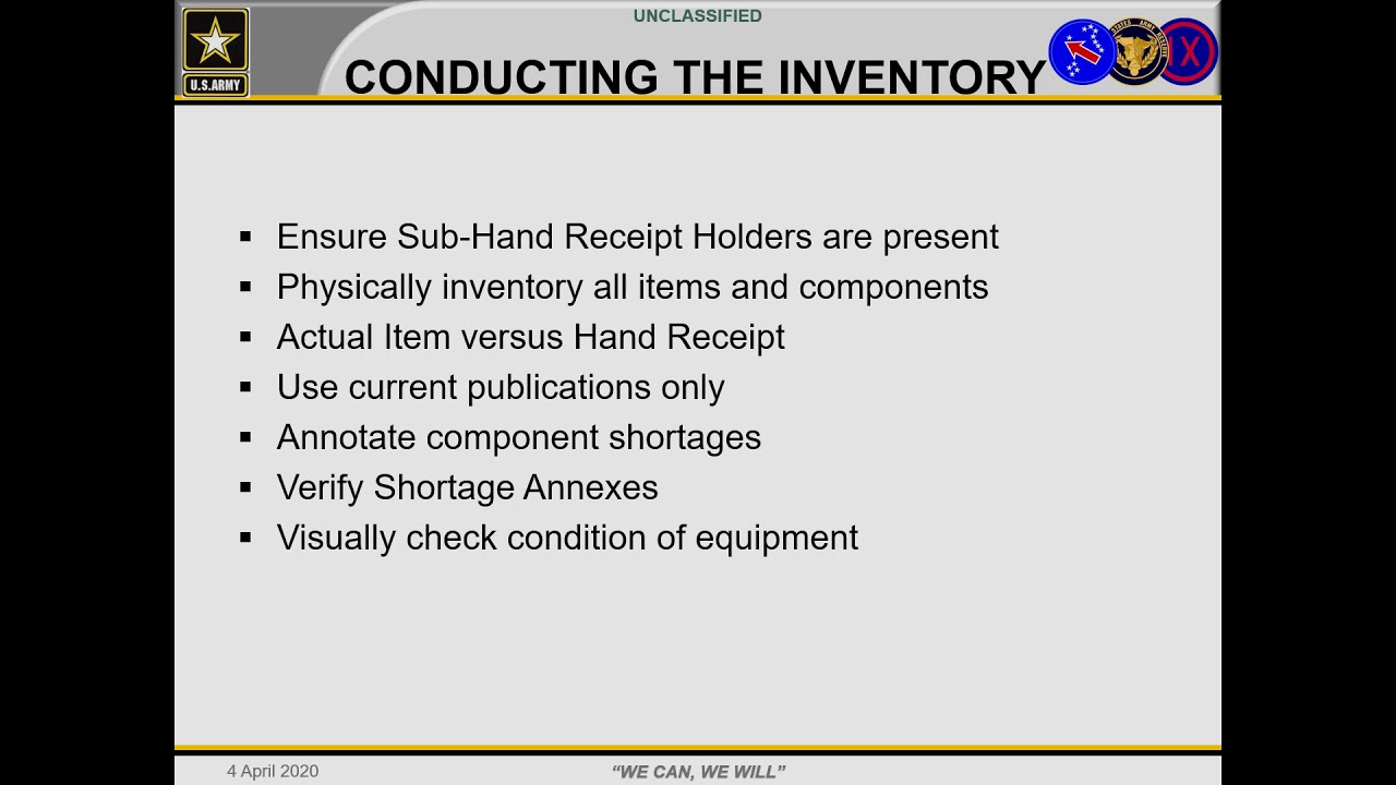 9MSC TSG Property Book Officer's Change of Command Briefing - YouTube