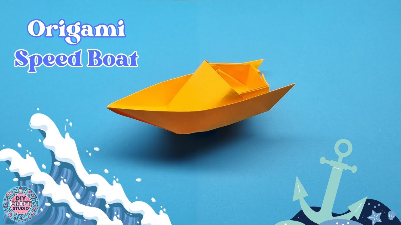 How to Make an Origami Speed Boat 🛥️ Fun Floating Paper Craft for Kids ...