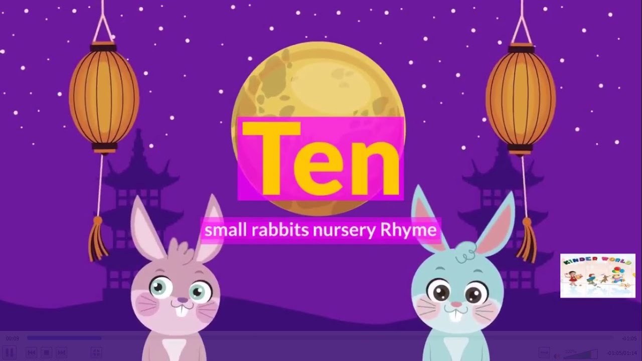 Ten small rabbits || Ten small rabbits nursery rhyme UKG rhyme ...