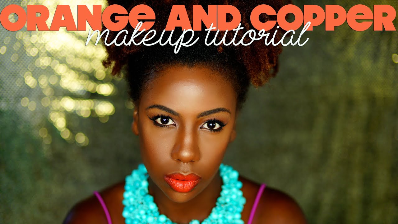 Metallic Orange Makeup - YouTube