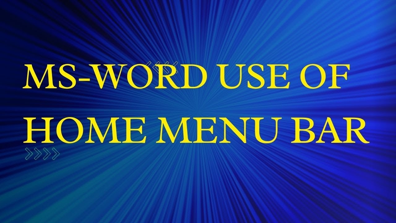 How To Use Of Home Menu Bar Ms Word For Beginners YouTube how-to-use-of-home-menu-bar-ms-word-for-beginners-youtube